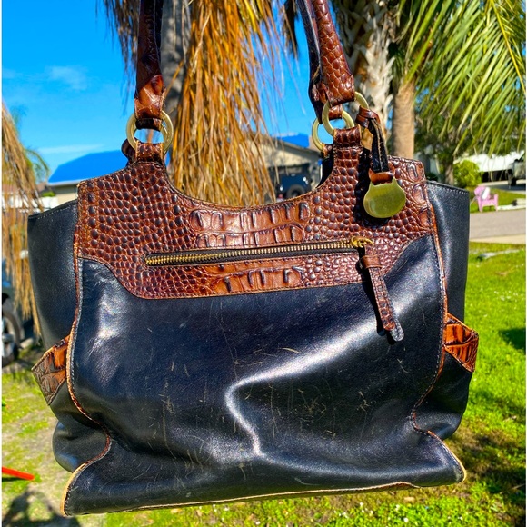 Brahmin | Bags | Brahmin Crocodile Genuine Leather Large Tote | Poshmark